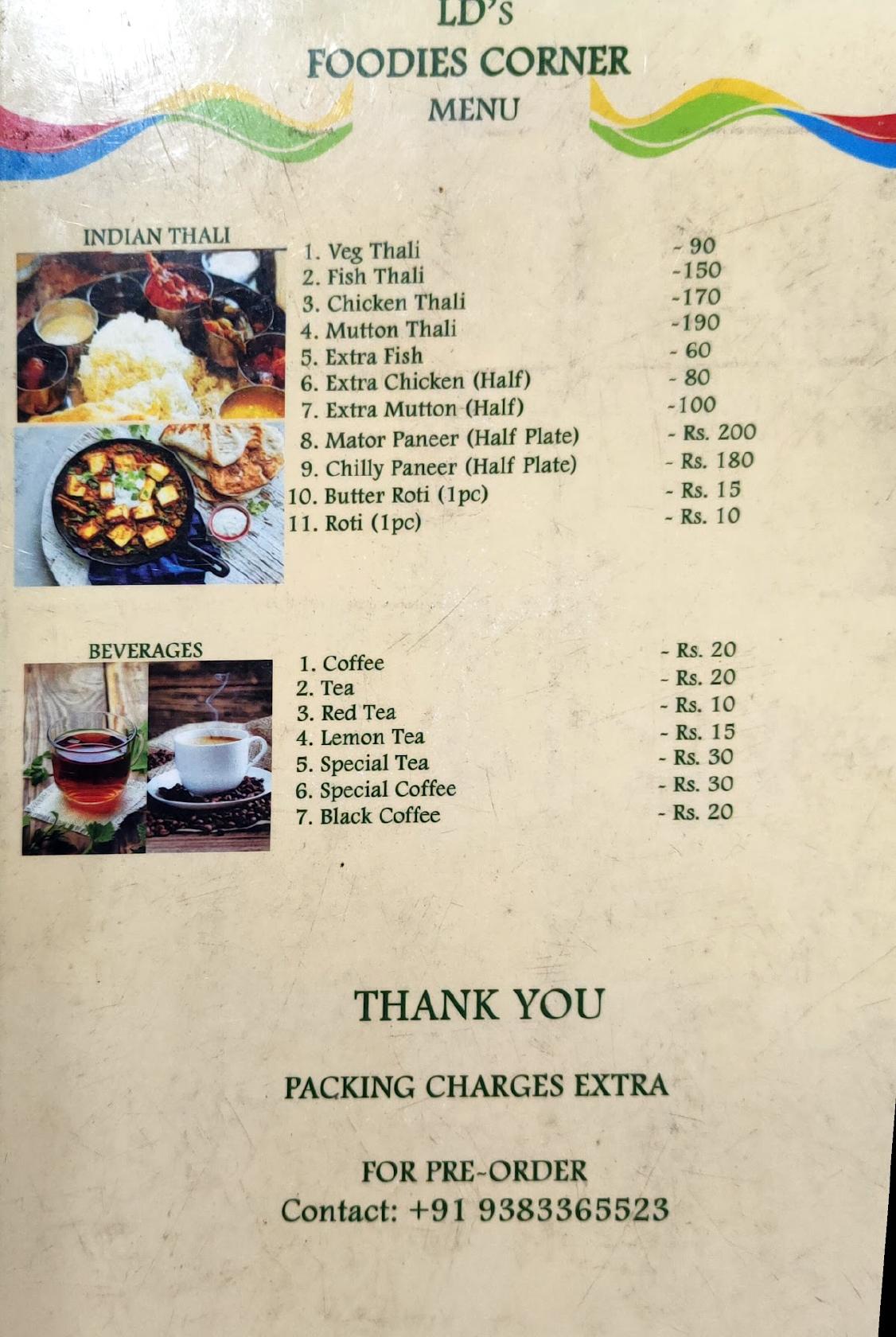 Menu at Lily's Doreen Kitchen, Sumer