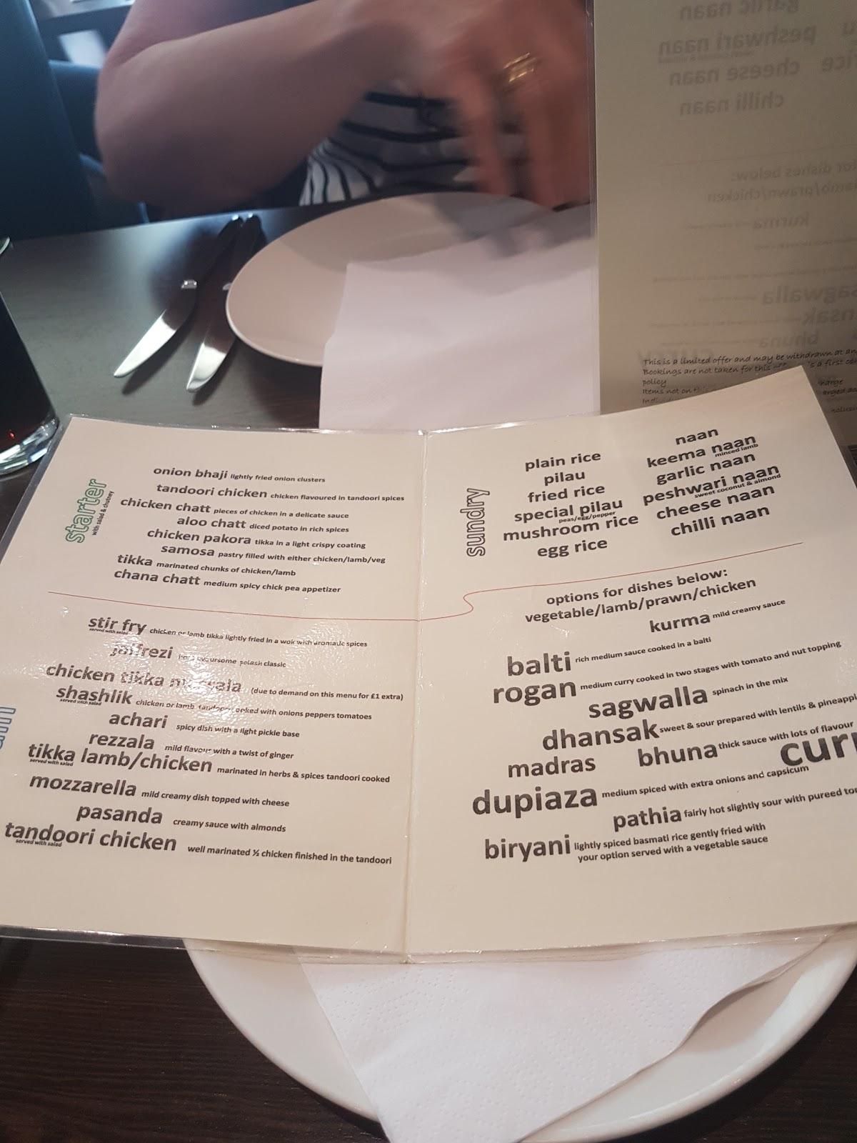 Menu at Polash Restaurant, Gloucester