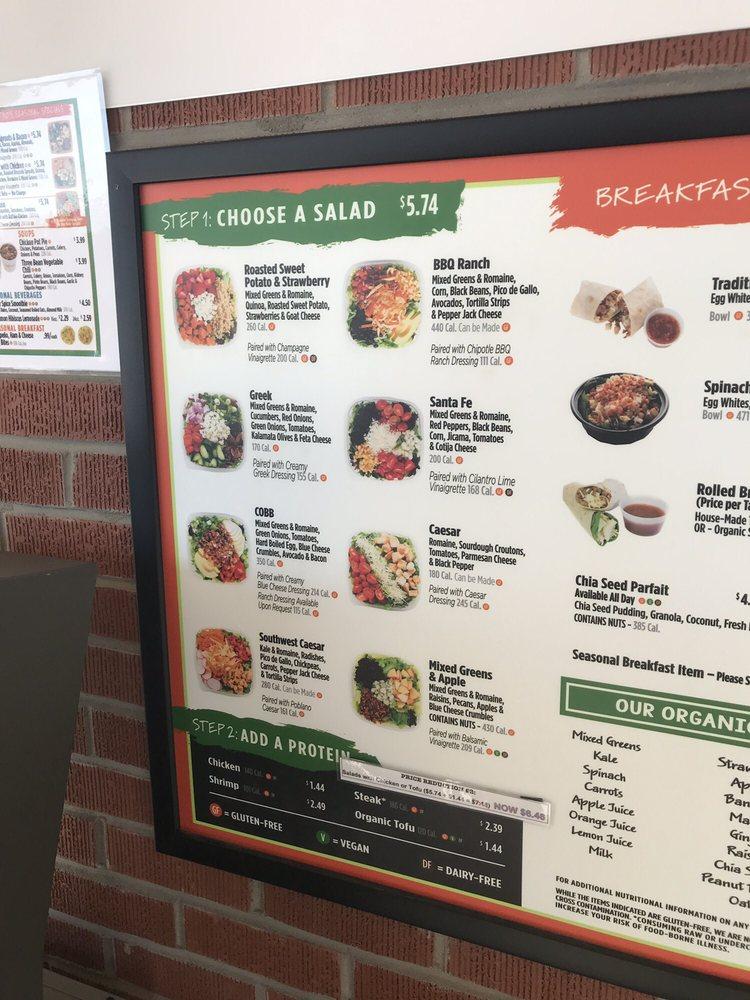 Menu at Salad and Go fast food, Queen Creek, S Ellsworth Rd