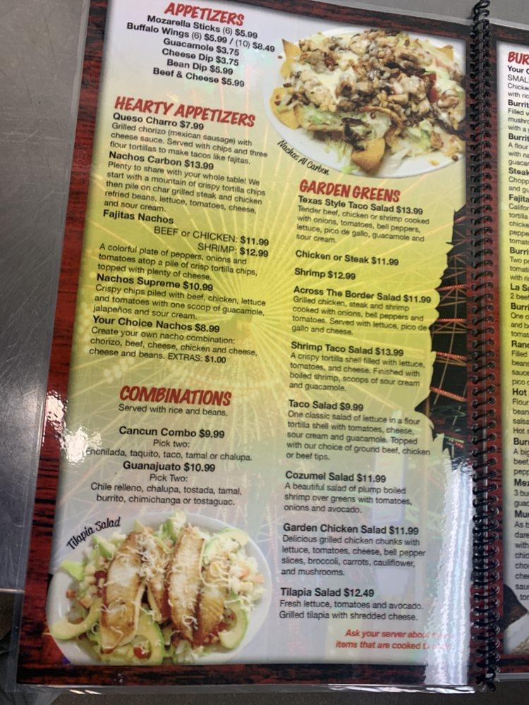 Menu at San Marco's Mexican Restaurant Bar And Grill, Whitehall