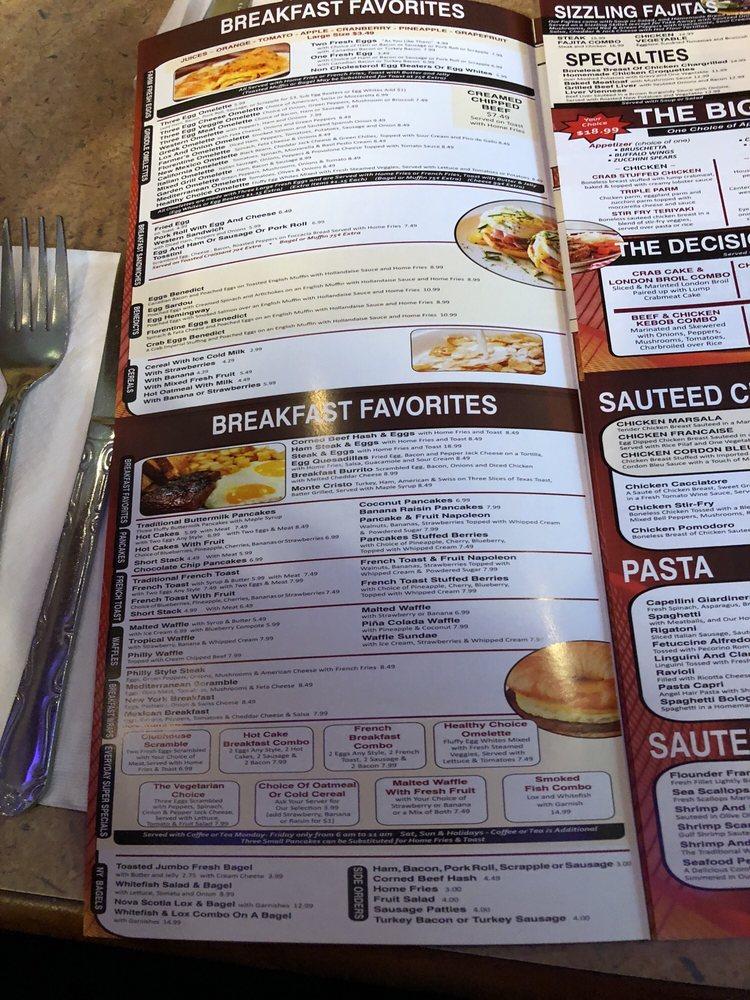 Menu at Club House Diner, Bensalem, Street Rd