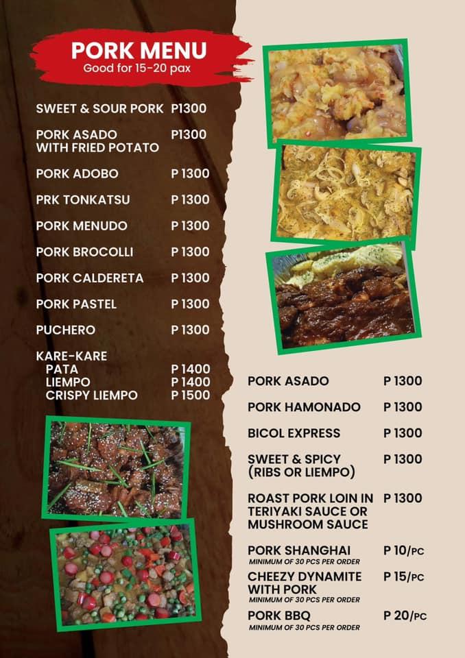 Menu at Pasta Maria Bila Bilaong Sarap Tanauan Branch Tanauan ...