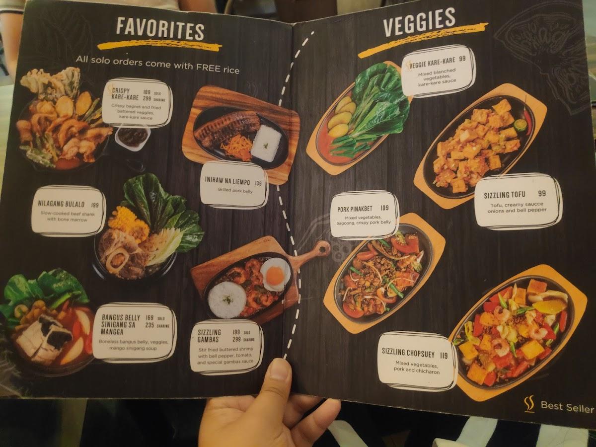 Menu at Sisig Society restaurant, Makati, Level 3