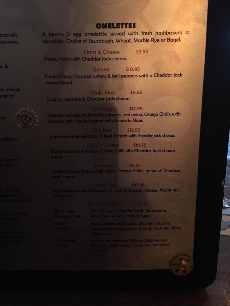 Menu at Steampunk Café & Grill cafe, Tehachapi
