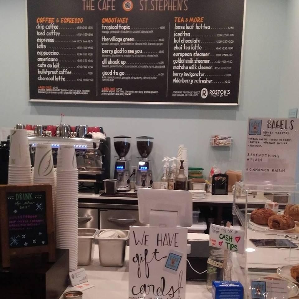 Menu at The Cafe @ St. Stephen's, Richmond