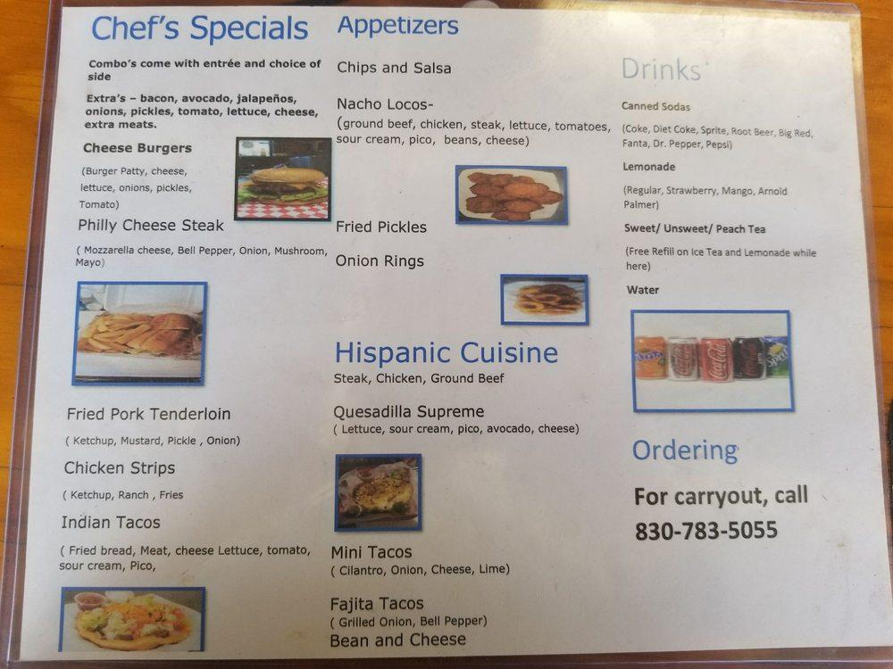 Menu at The Cooling Station restaurant, Poteet