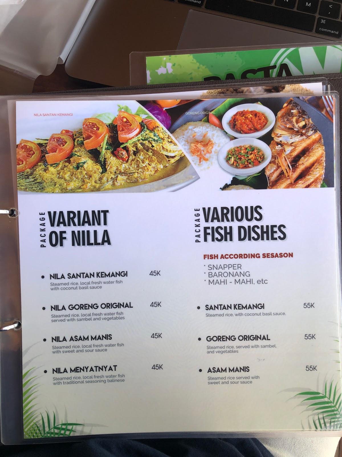 Menu at Warung Mina Sunset Point pub & bar, Tanjung