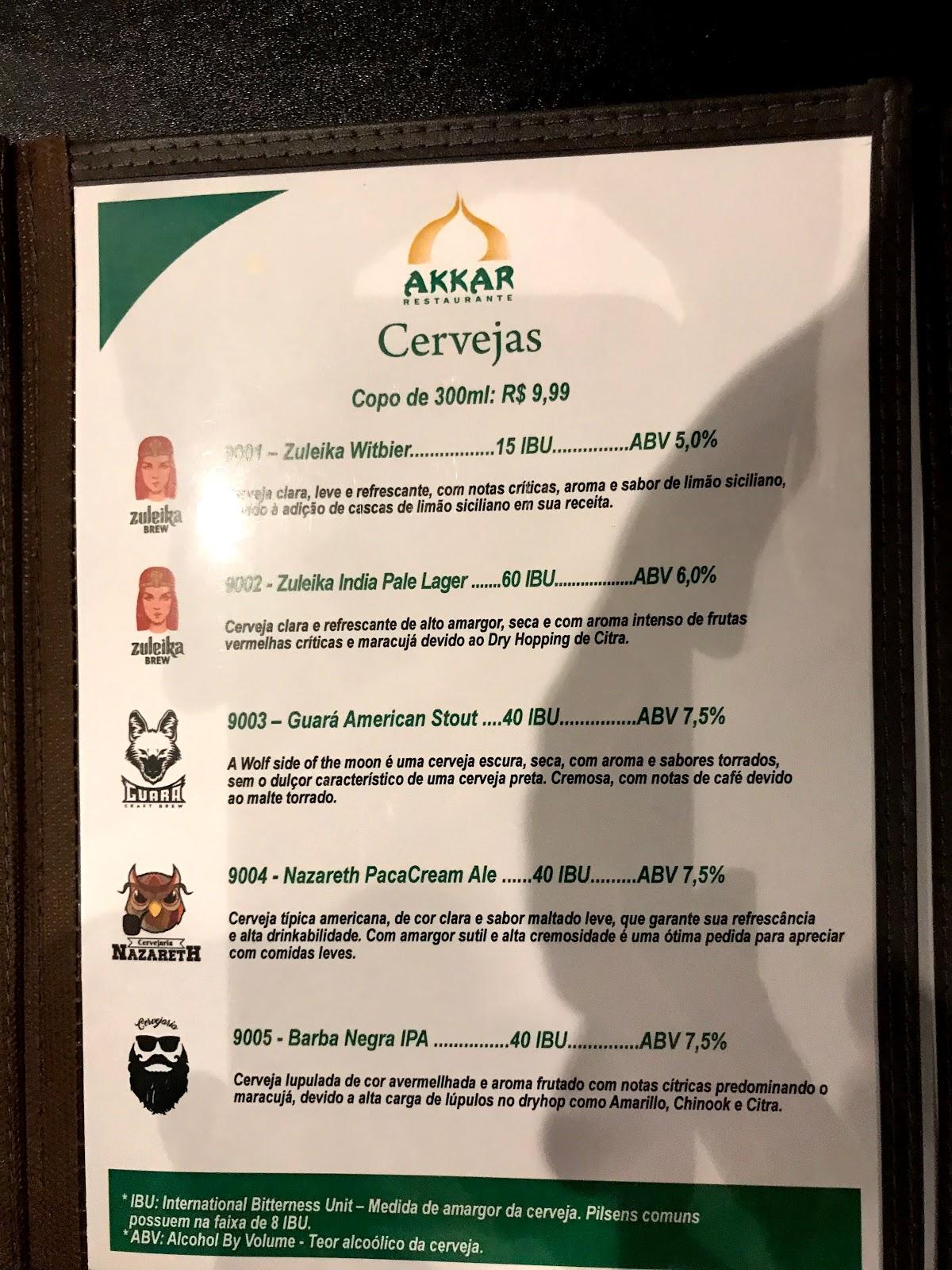 Menu em Akkar Restaurante, Uberlândia, Procure no Wase