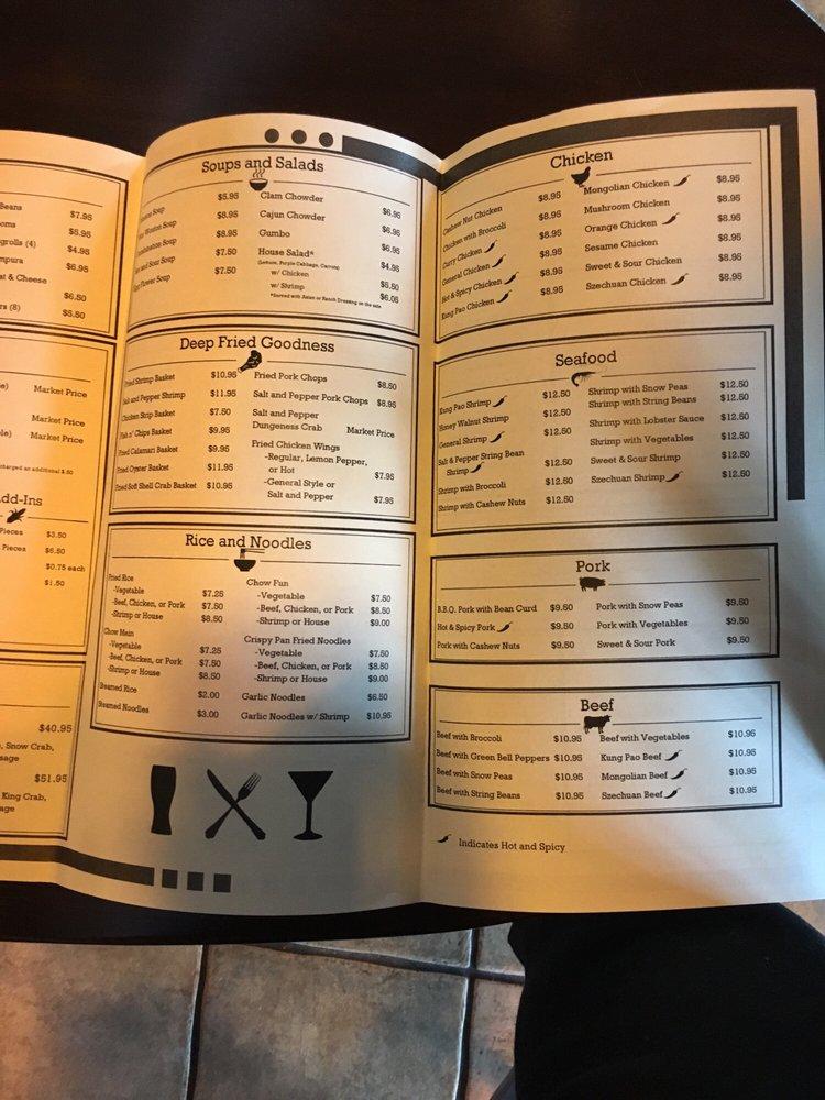 Menu at Grand Asian N Cajun restaurant, Roseville