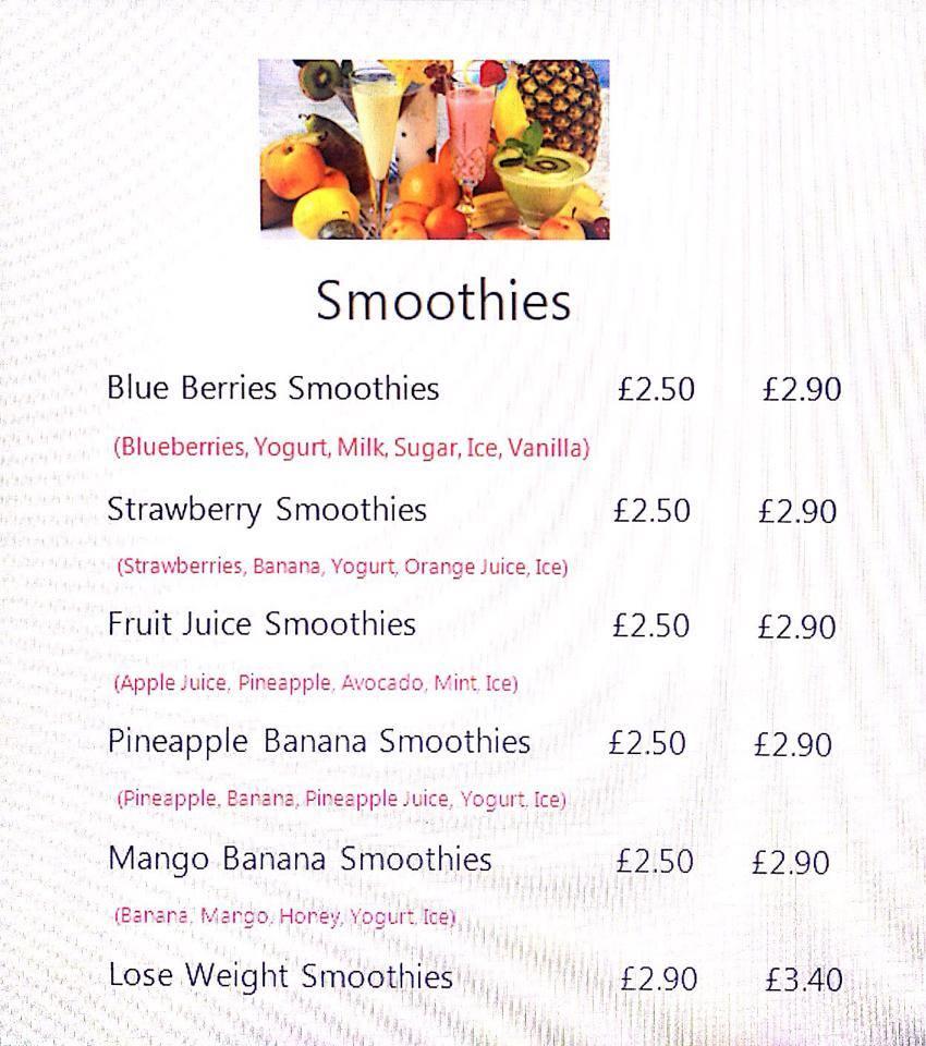 Menu at Coco Cafe Claygate, Esher