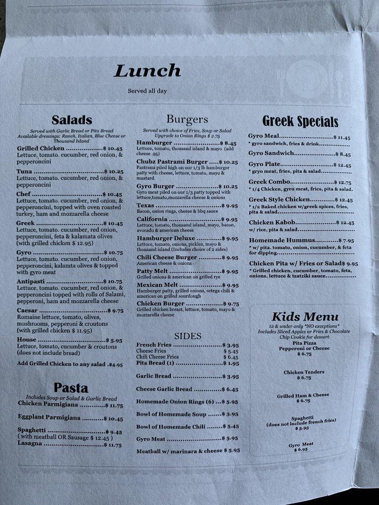 Menu at Gus's Subs & Pizza Place pizzeria, La Mesa