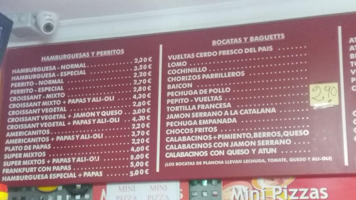 Carta del restaurante Piscolabis Ca'Jonas, Telde, C/ San Fernando