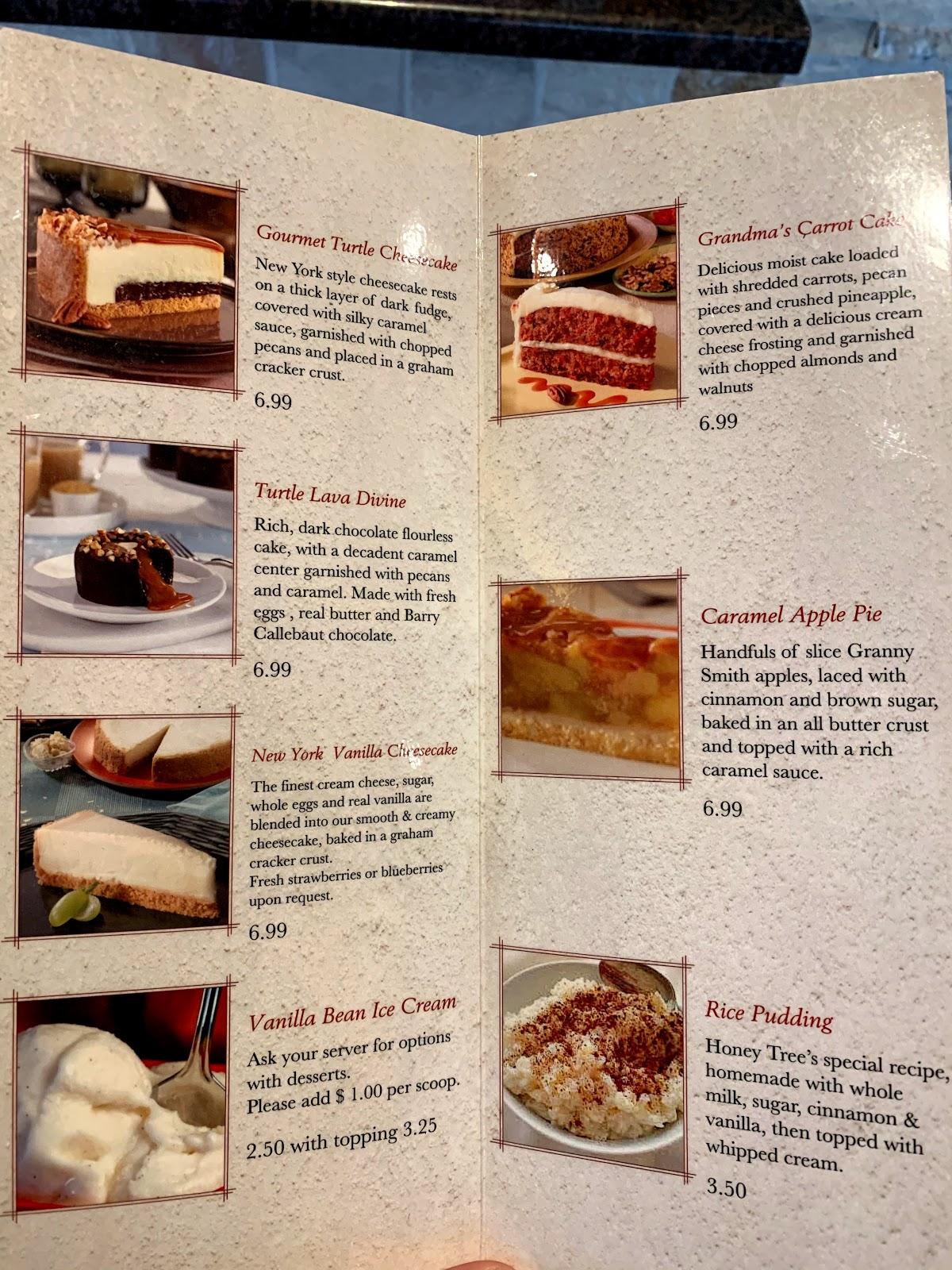 Menu at Honey Tree Grille restaurant, Northville