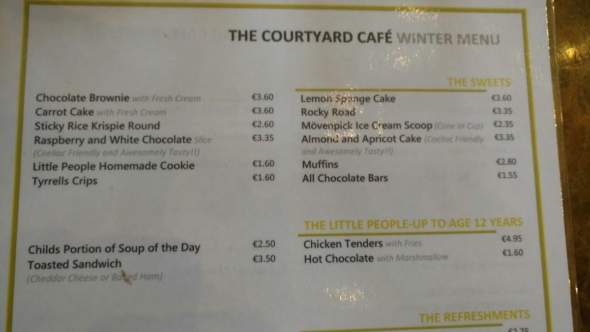 Menu at The Courtyard Café cafe, Celbridge