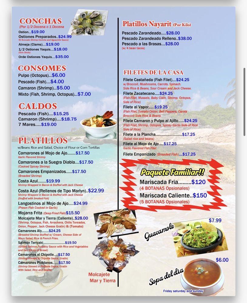 Menu at Castañedas Mexican Food restaurant, San Diego, 342 Euclid Ave ...