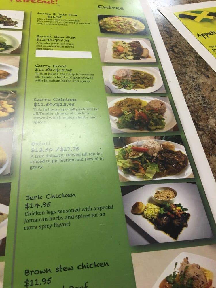 Menu at PG's Jamaican Restaurant, White Rock