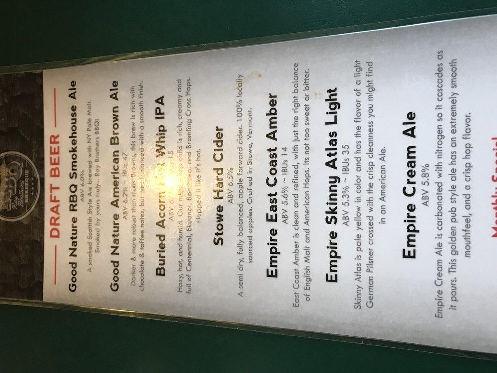 Menu at Ray Brothers BBQ, Bouckville