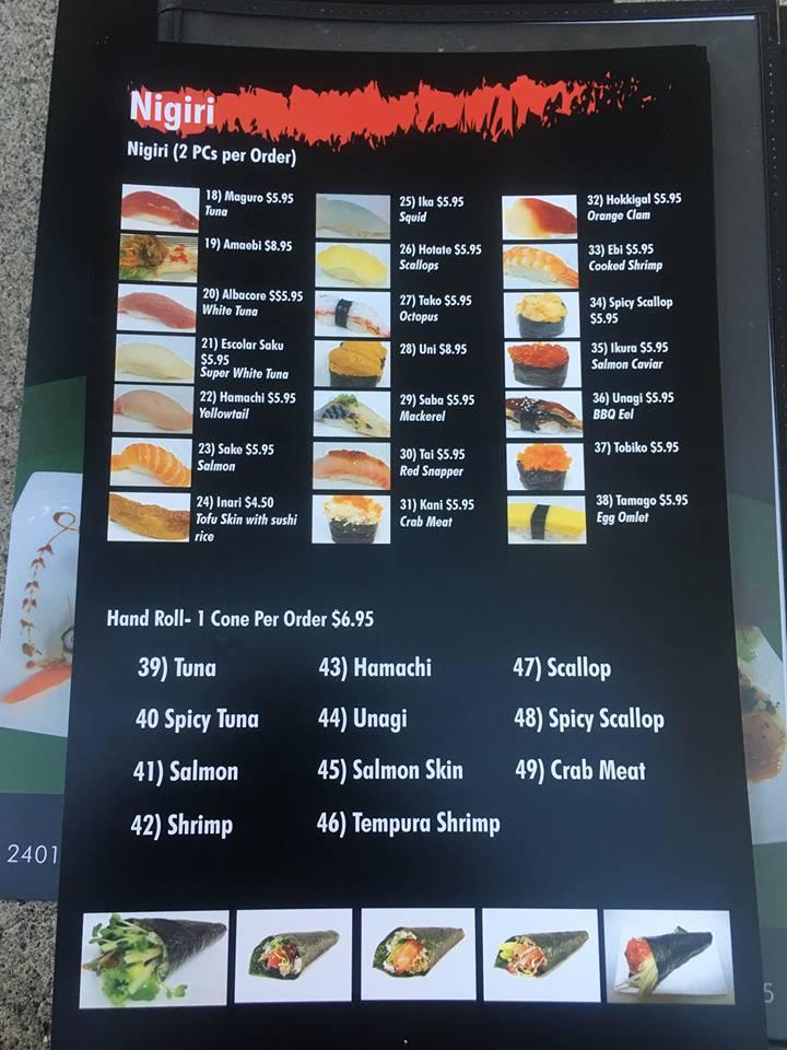 Menu at Torii Japanese Restaurant, Modesto, E Orangeburg Ave Suite #35