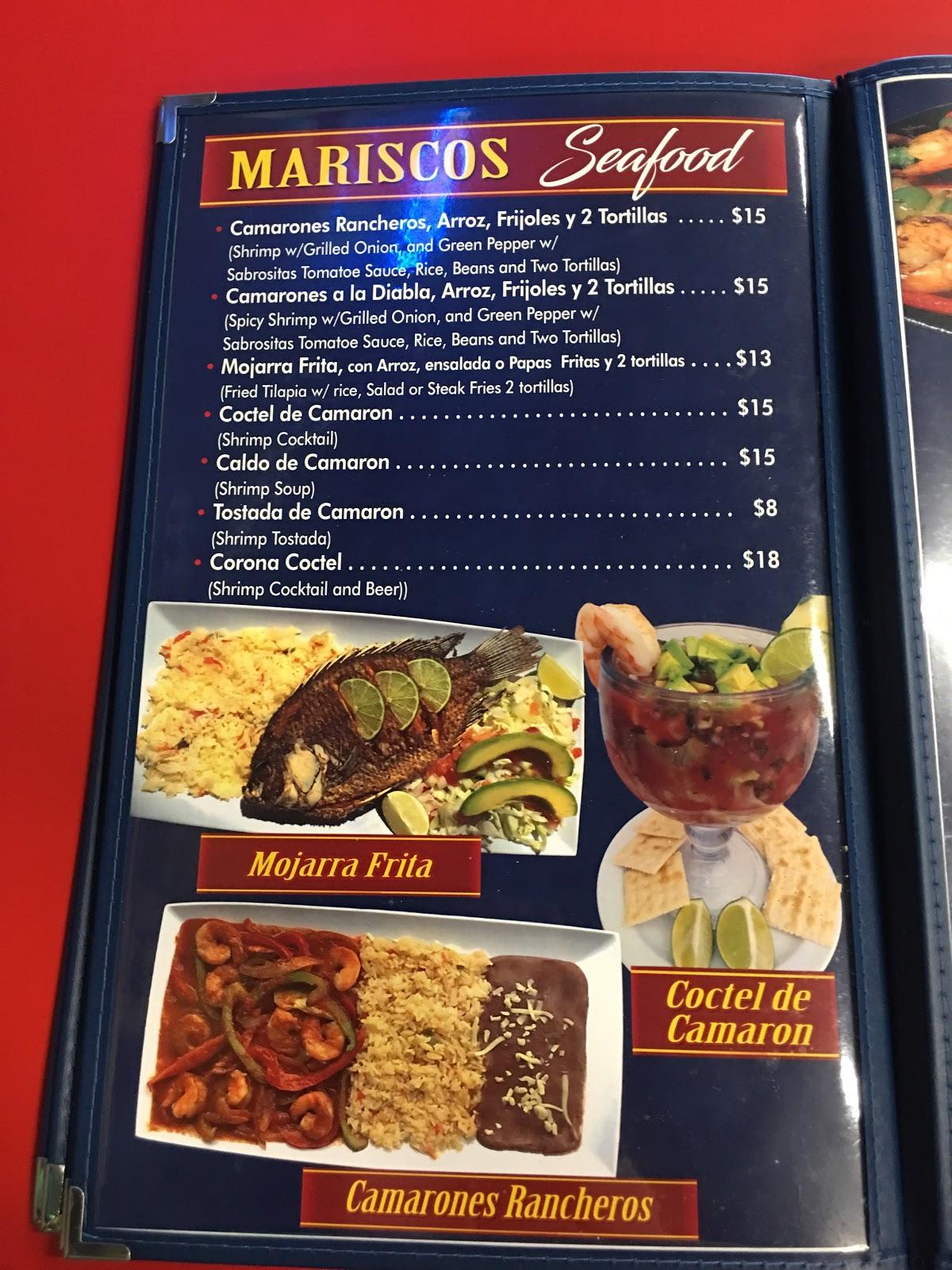 Carta del restaurante Sabrositas Pupusas & Beer, Los Angeles