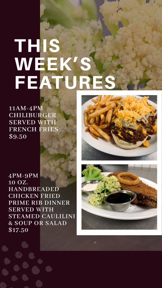 Menu at PJ's restaurant, Havre