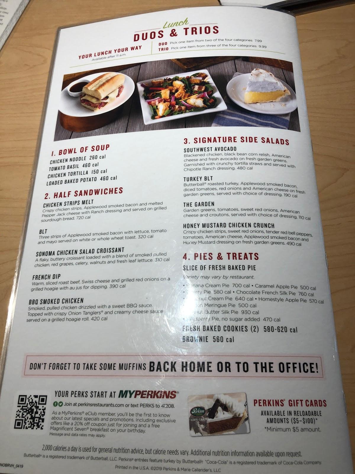 Menu at Perkins Restaurant & Bakery, Elkhart