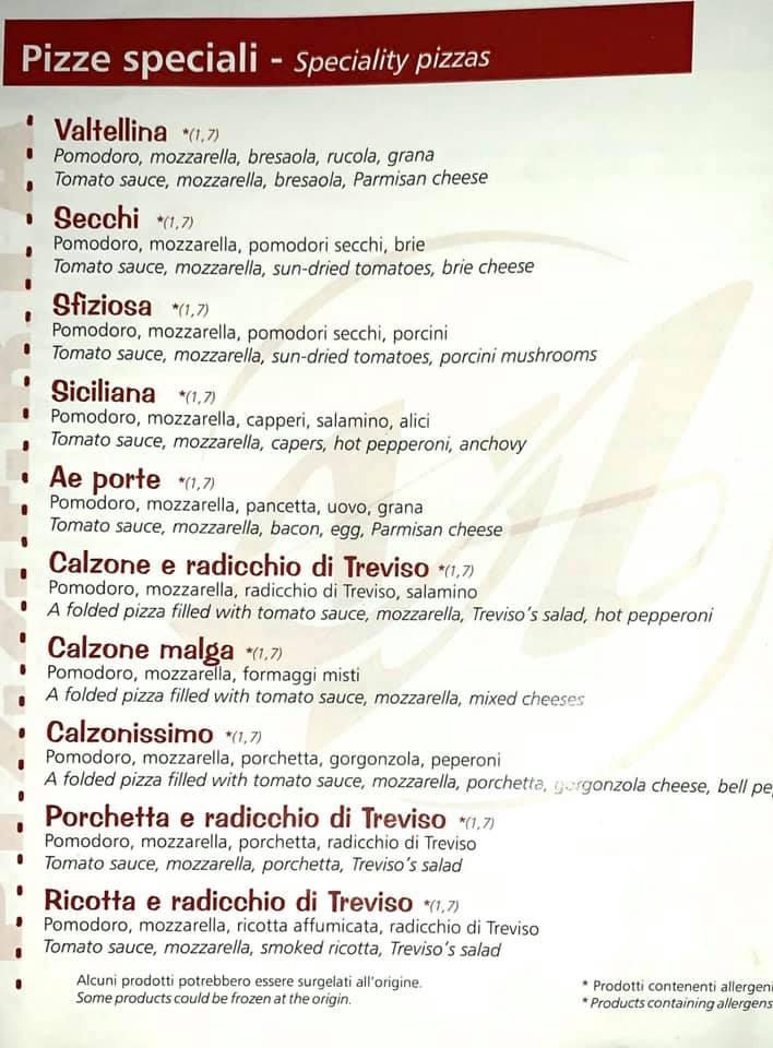 Menu da Ristorante Antica Vittorio La Rustica, Vittorio Veneto, Largo ...