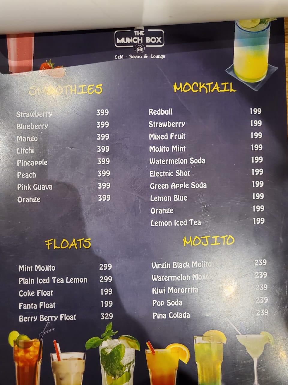 Menu at The Munch Box Cafe & Bistro, Anand