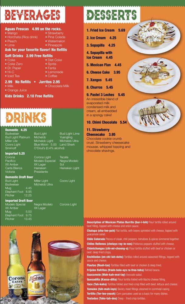 Menu at Las Trojas Cantina restaurant, Huntsville, AL-53