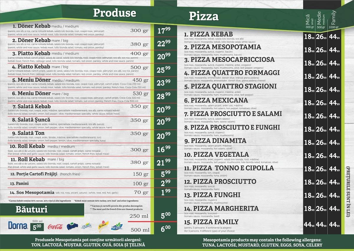 Menu at Mesopotamia, Satu Mare