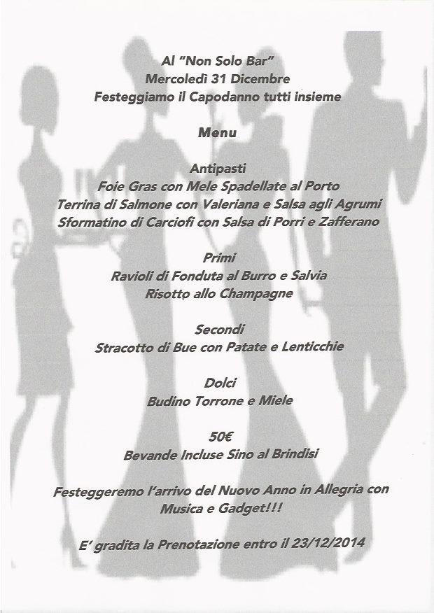 Menu at Non Solo Bar, Regione Colombero