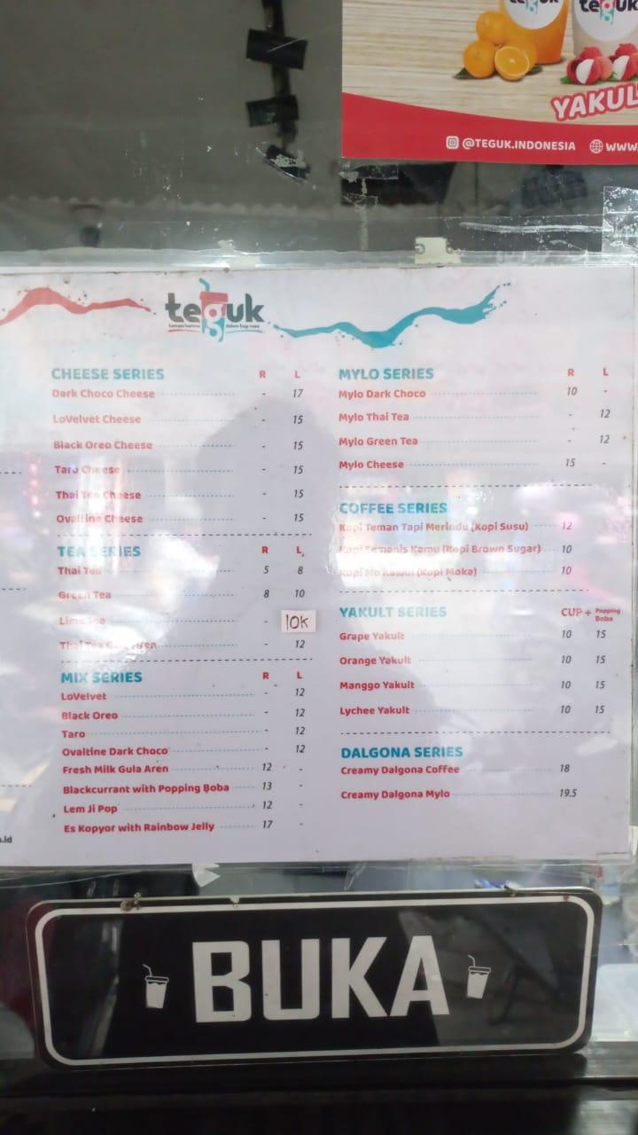 Menu at Teguk bintara cafe, Bekasi Regency
