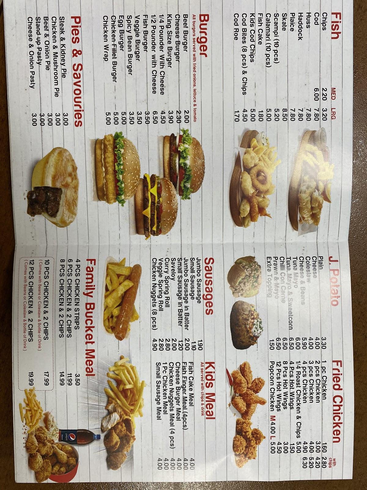 Menu at Empire restaurant, Guildford
