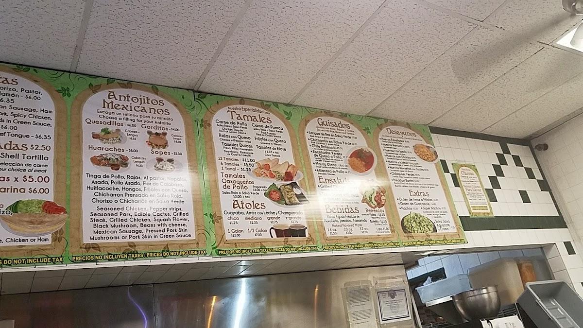Menu at Manolo's Tamales 24 hrs. Midway restaurant, Chicago, W 63rd St