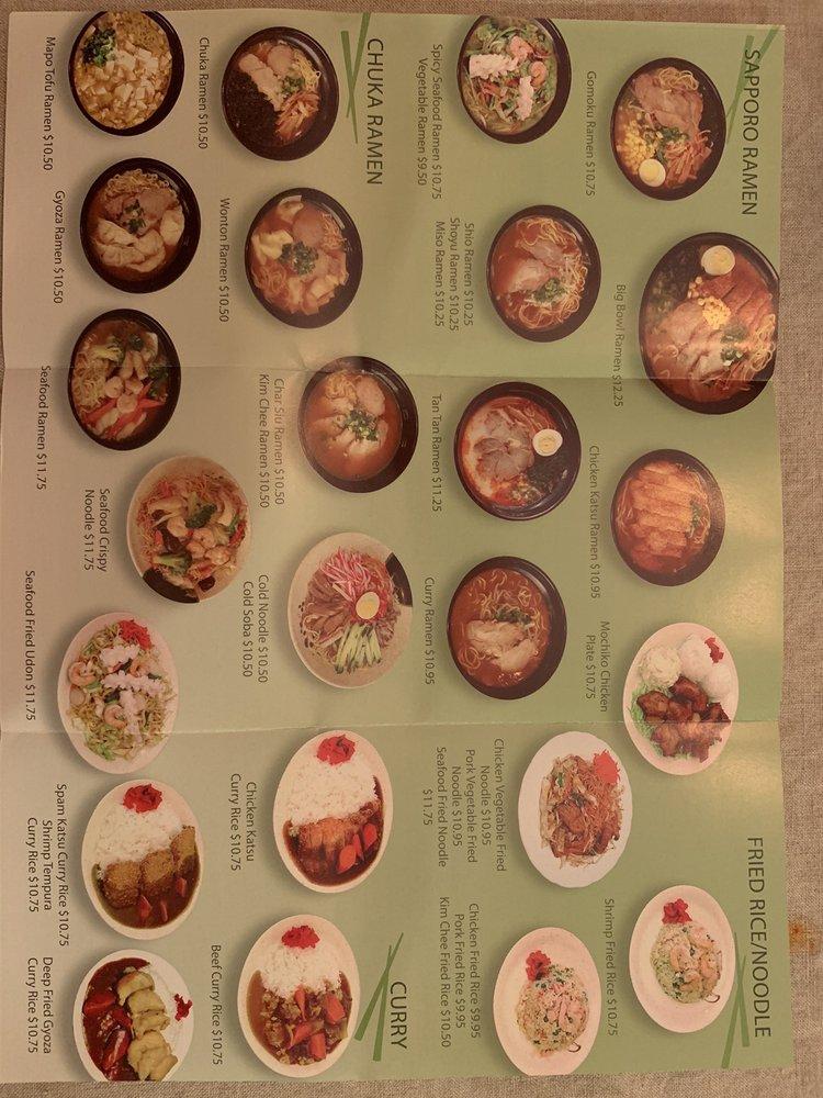 Menu at Ramen Ya restaurant, Ewa Beach, 91-1401Fort