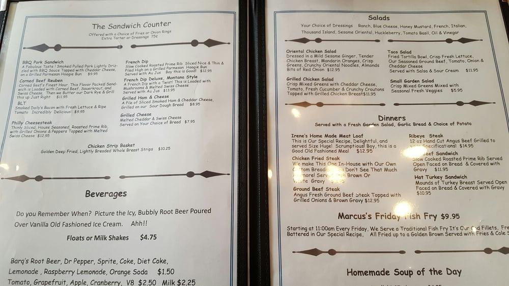 Menu at 50,000 Silver Dollar Inn pub & bar, Haugan, Exit 16
