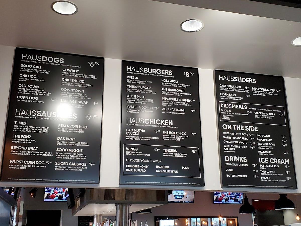 Menu at Dog Haus pub & bar, San Antonio, Stone Oak Pkwy
