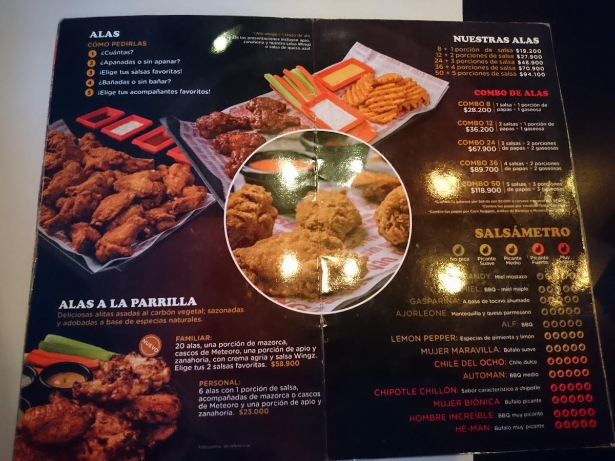 Carta del restaurante WINGZ Wings-N-Beer, Circunvalar, Pereira, Calle 8 ...