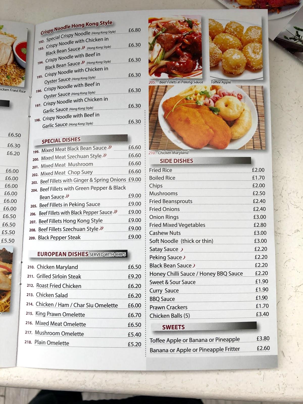 Menu at Friendlies fast food, Inverkeithing