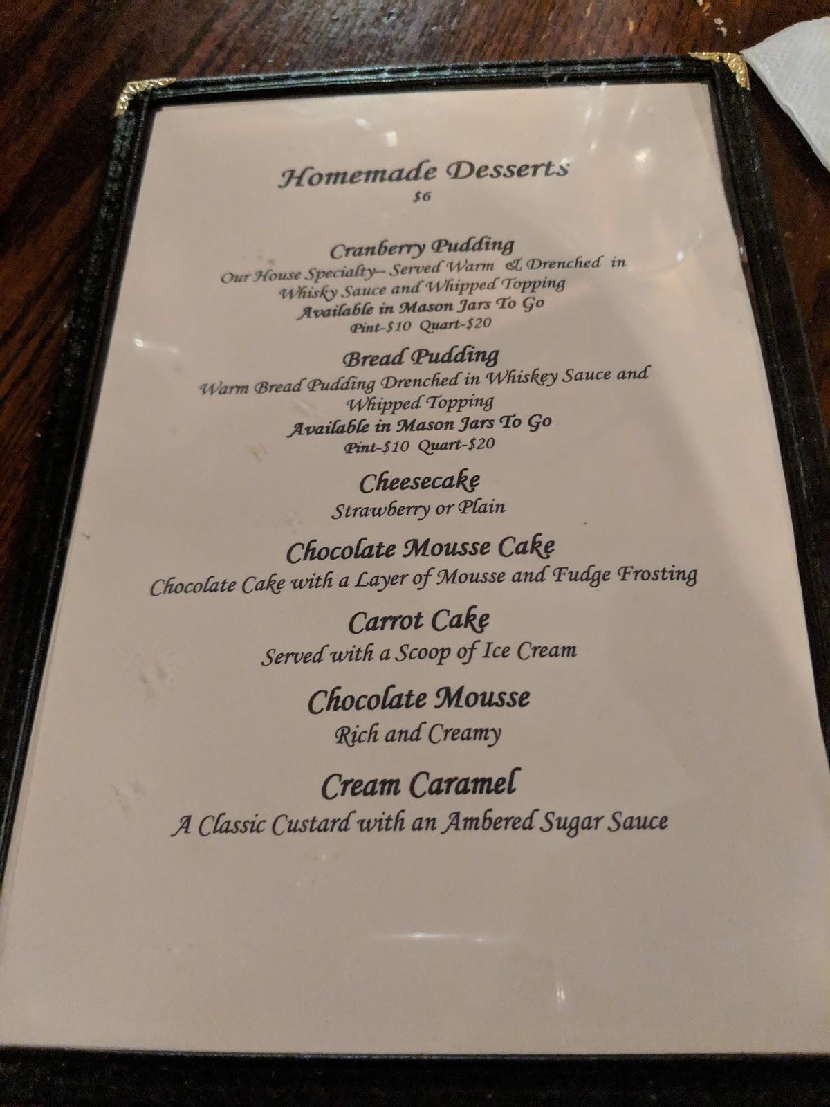 Menu at Anvil Inn Restaurant, Fort Edward