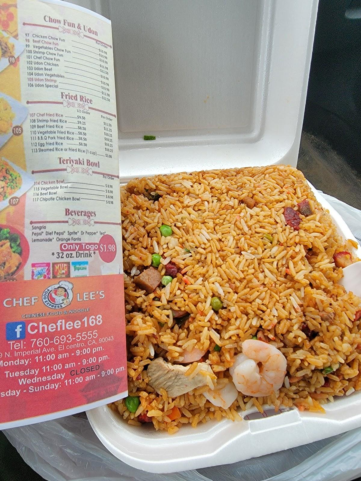 Menu at Chef Lee's Food Express fast food, El Centro
