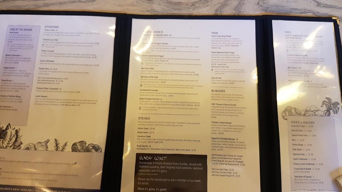 Menu at Hangleton Manor pub & bar, Hove