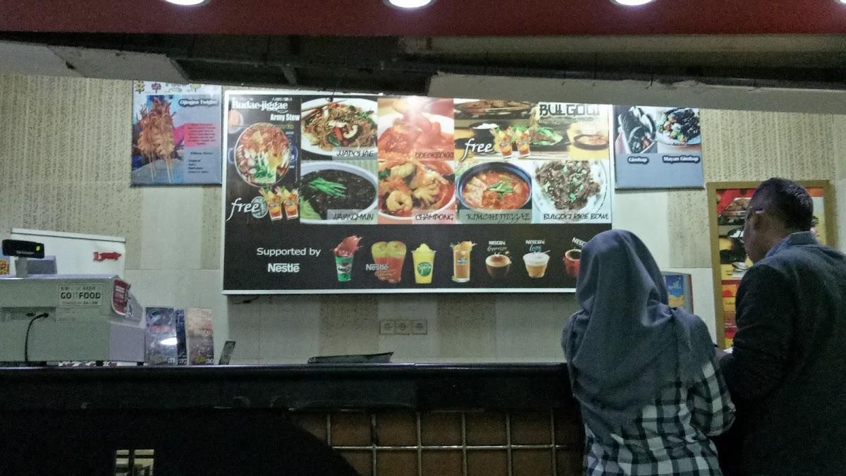 Menu at Korean Street Food cafe, Samarinda