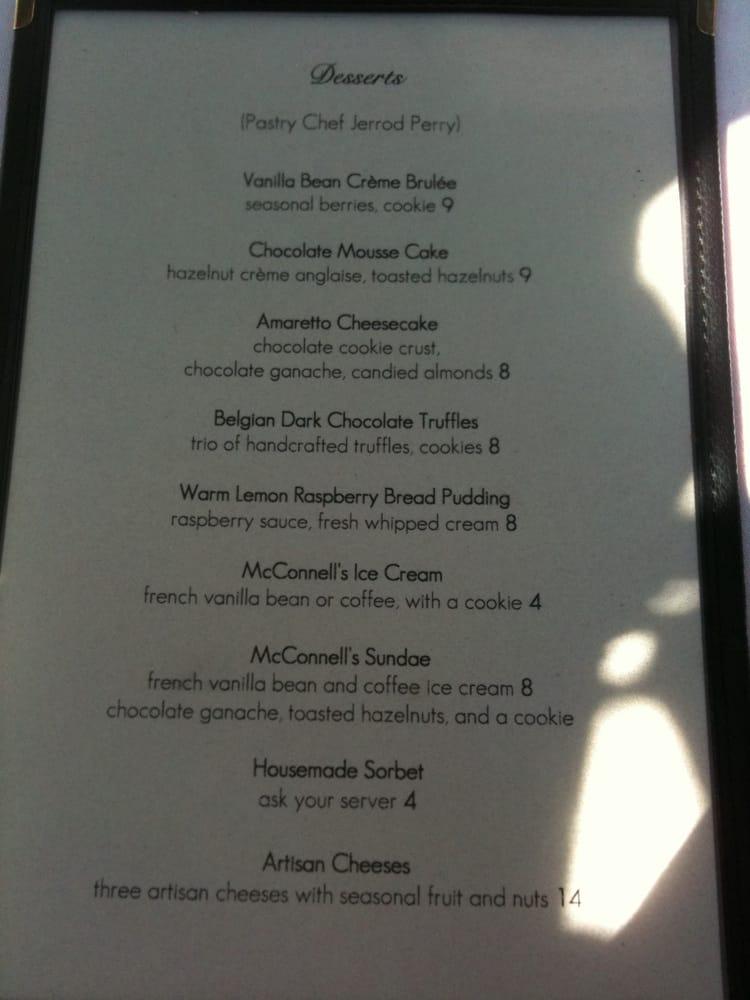 Menu at Novo pub & bar, San Luis Obispo