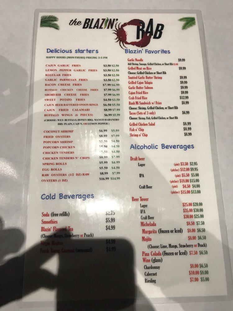 Menu at The Blazin Claw Redlands pub & bar, Redlands