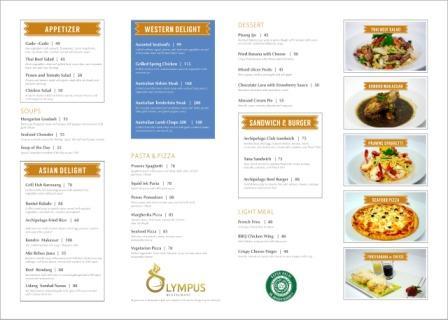 Menu at ASTON Makassar Hotel & Convention Center restaurant, Makassar