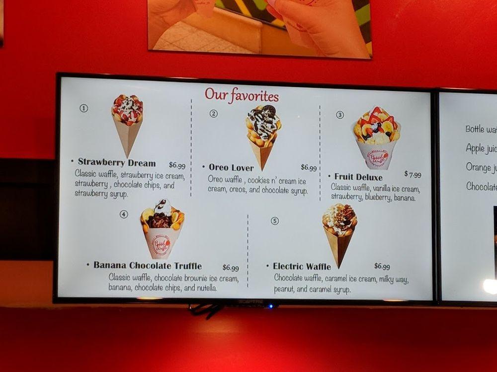 Menu at Bubble Waffle, Redondo Beach, 1799 Hawthorne Blvd