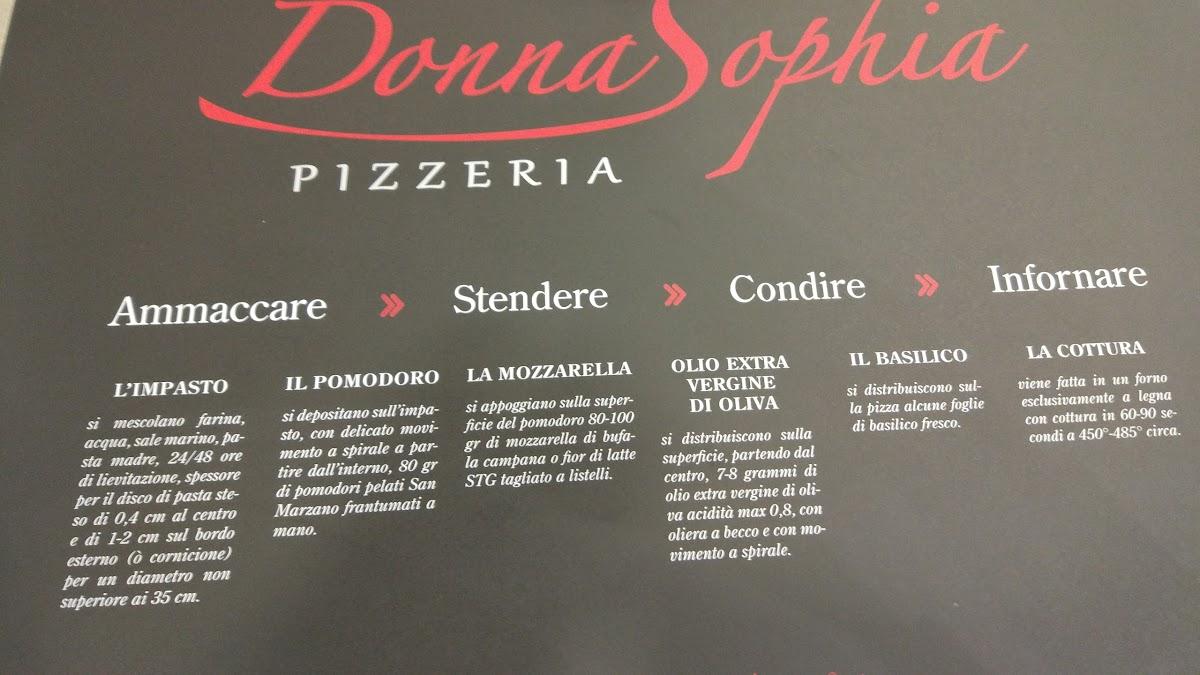 Menu da Pizzeria Donna Sophia, Piacenza