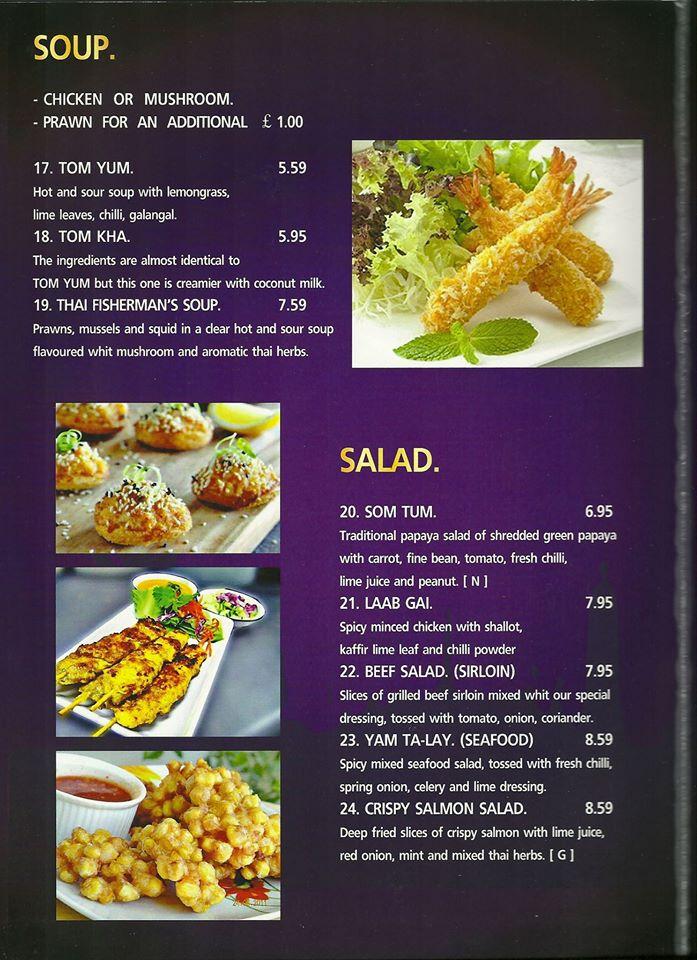 Menu at The Royal Thai Taste restaurant, Crawley
