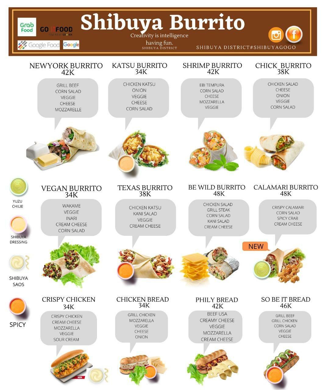Menu at Shibuya District restaurant, Surabaya, Royal Residence