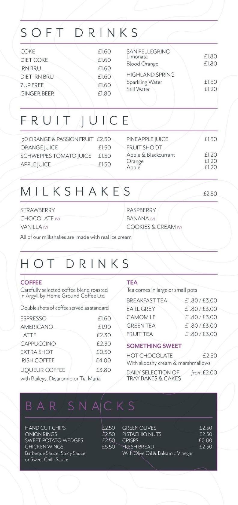 Menu at The Lorne Dunoon pub & bar, Dunoon